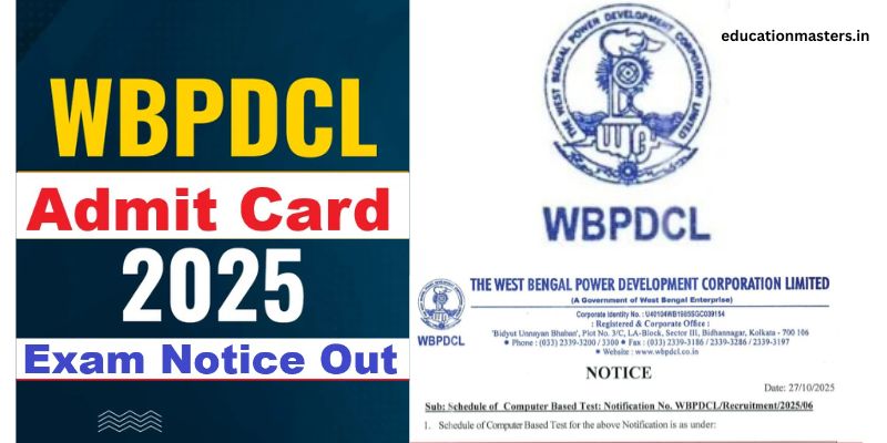 WBPDCL Admit Card 2025 – Download Hall Ticket Check Exam Date & Details ...