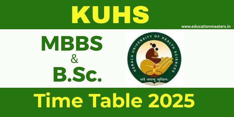 KUHS Time Table 2025 for MBBS & B.Sc. — Download Now | Education Masters