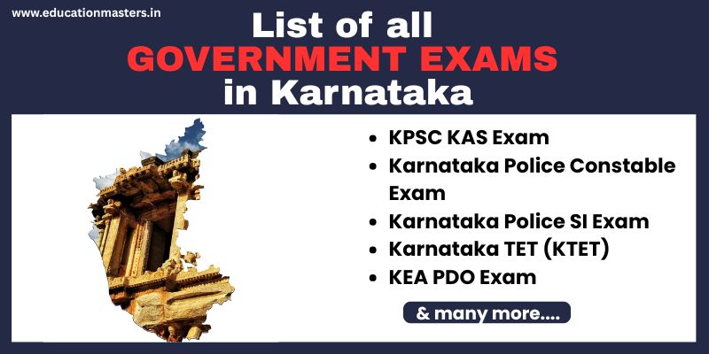 Karnataka Government Exams List 2026 | Education Masters