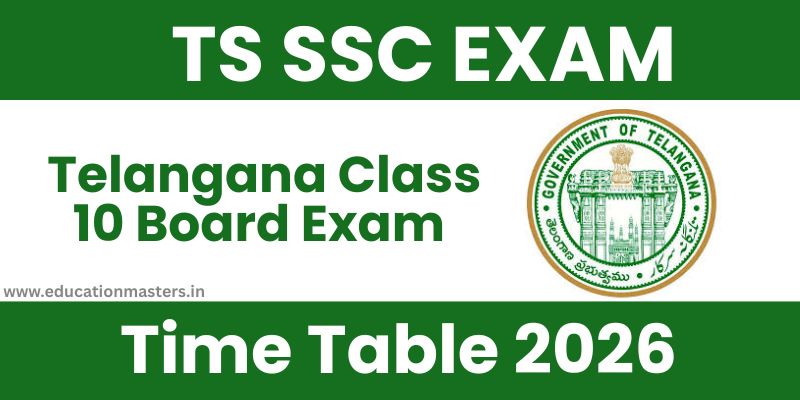 TS SSC Exam Time Table 2026 : Telangana Class 10 Board Exam Dates to Be ...