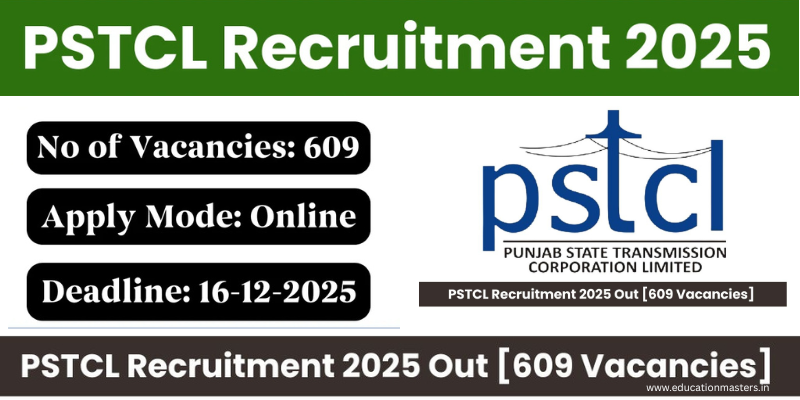 PSTCL Recruitment 2025: Apply Online for 609 Assistant Posts ...