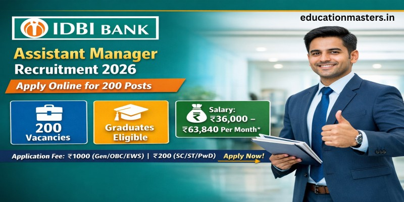 IDBI Bank Assistant Manager (Grade A) Recruitment 2026 - Apply Online ...